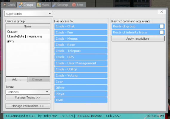 Tuto – GMod – ULX admin panel de A à Z – Débutants/confirmés – TeraGeek
